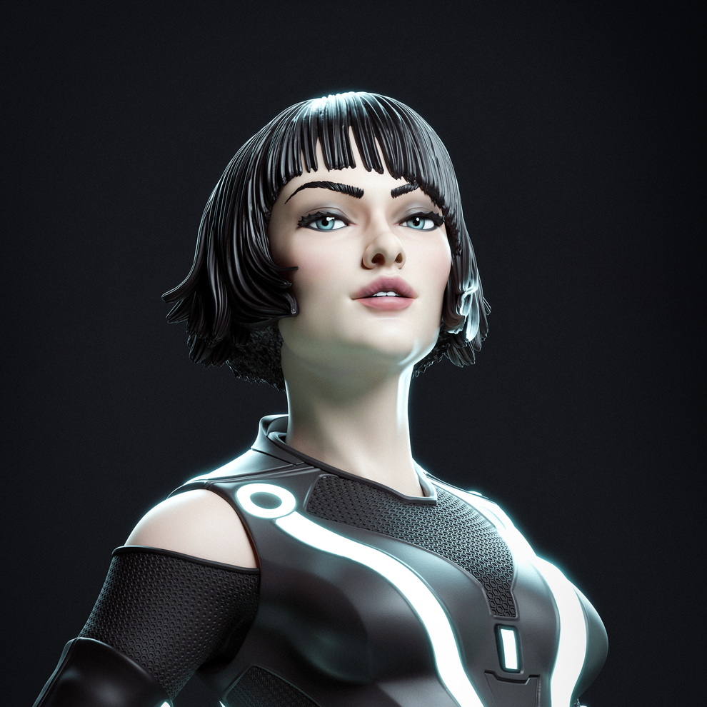 Hand-Painted Quorra Statue – Tron Legacy Collectible Figure – Minis ...