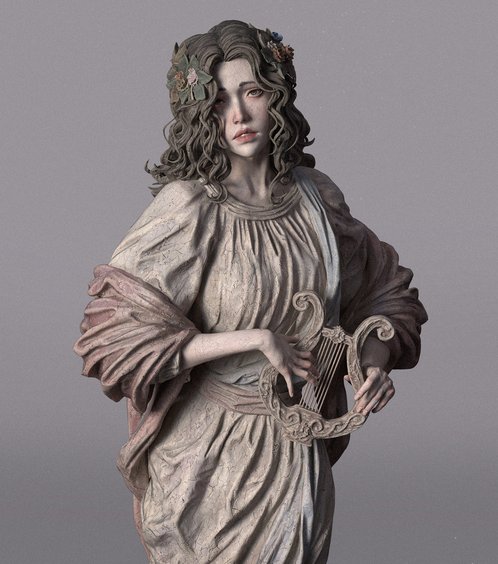 Greek Muse 3D Printed Collectible - High-Quality Resin Figure – Minis ...